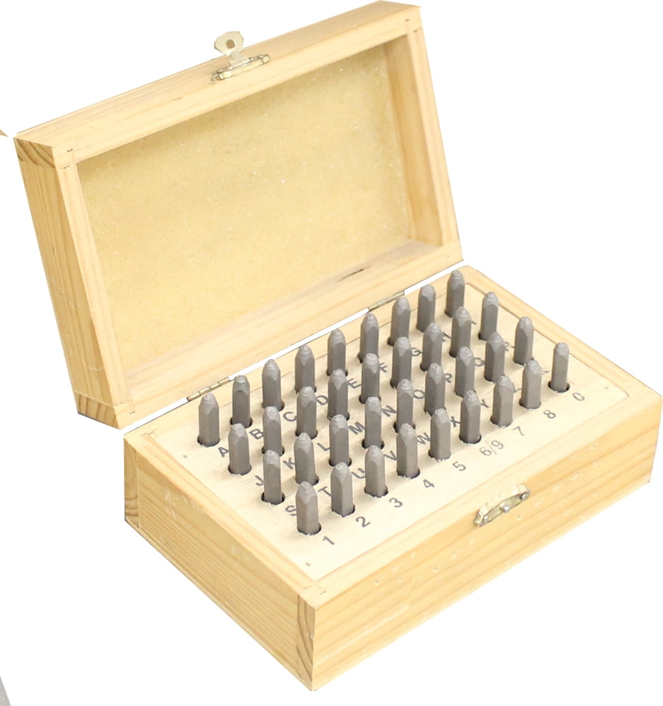 BENCH WIZARD 36 Pc Number & Letter Punch Set | Punch Size 3/32" (2mm ...