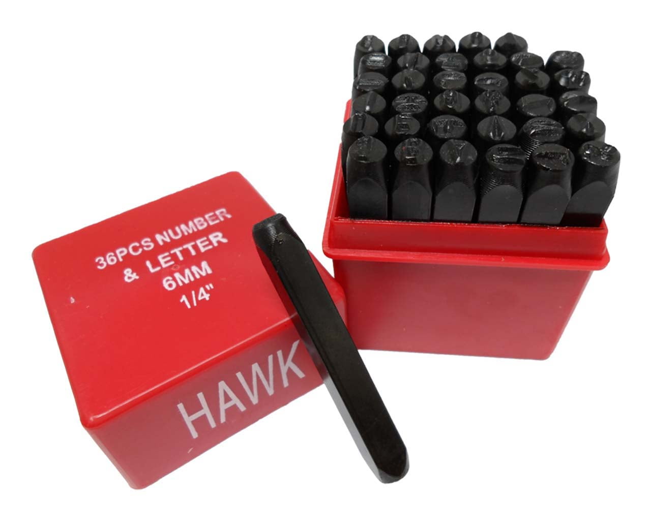 BENCH WIZARD 36 Piece 6MM Letter & Number Punch Set | Hardened Carbon ...