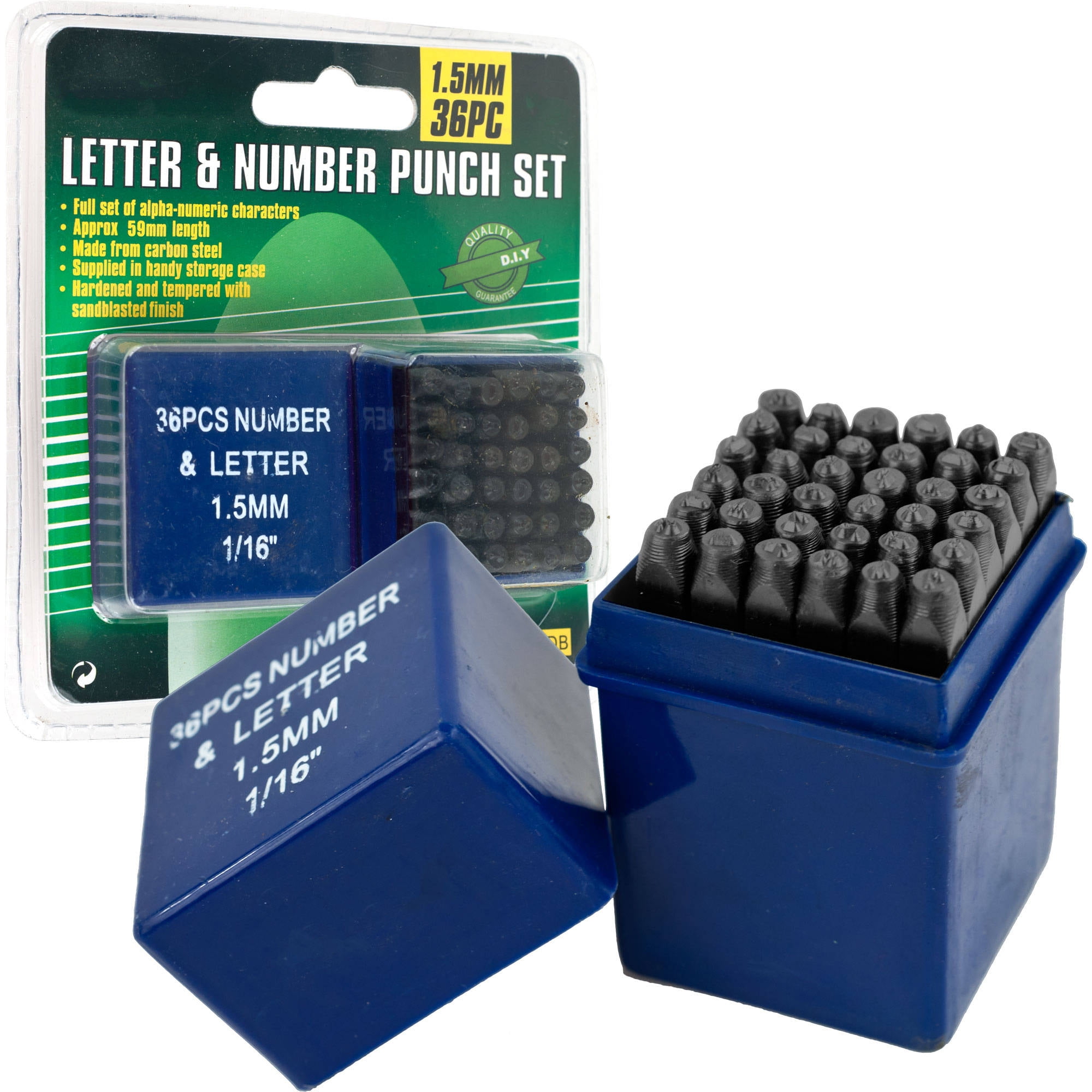 BENCH WIZARD Number & Letter Punch Set | 1/16" (1.5mm) Size | Forged ...