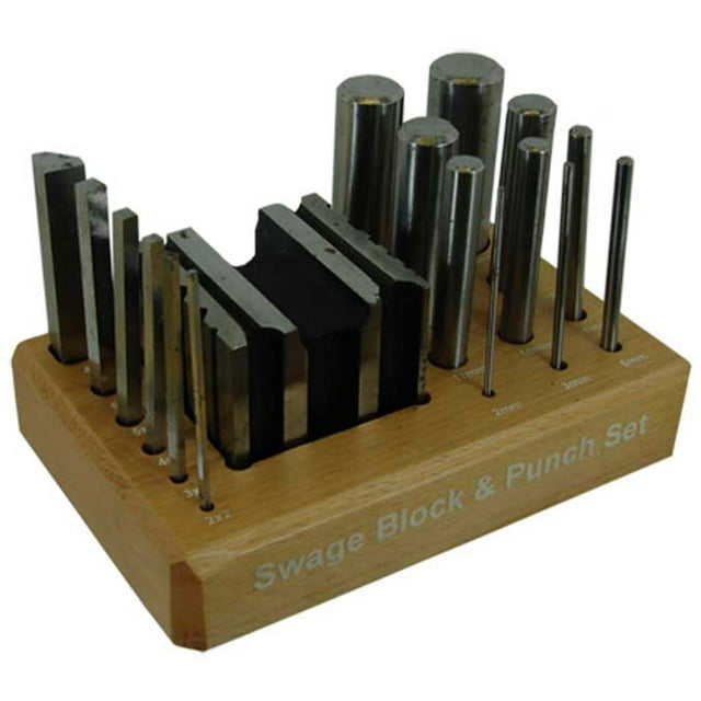 BENCH WIZARD Premium Swage Block & Punch Set | Precision Metalworking ...