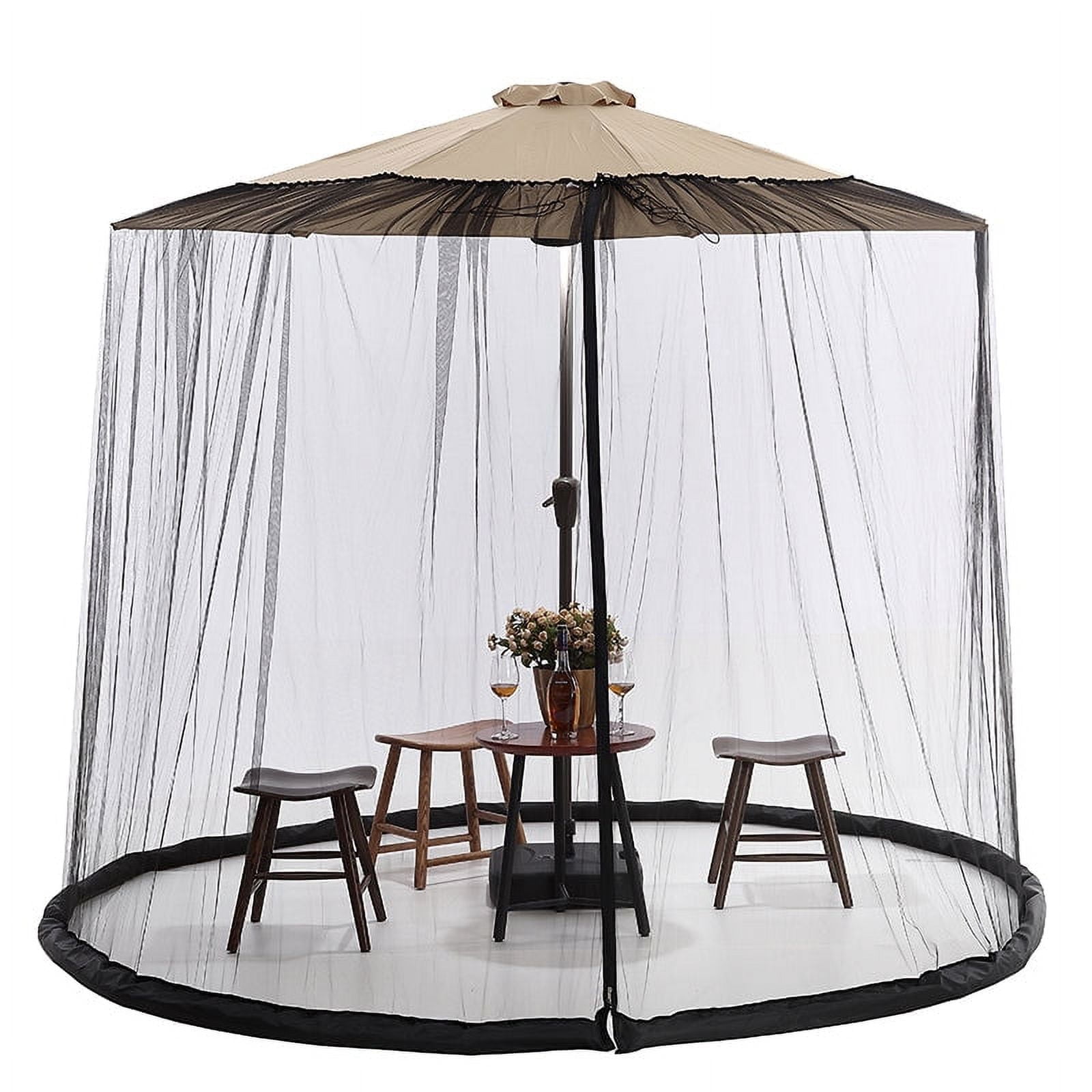 BENCHUAN Vizzo 9ft Patio Umbrella Bug Screen Net Mosquito Blocker Fly ...