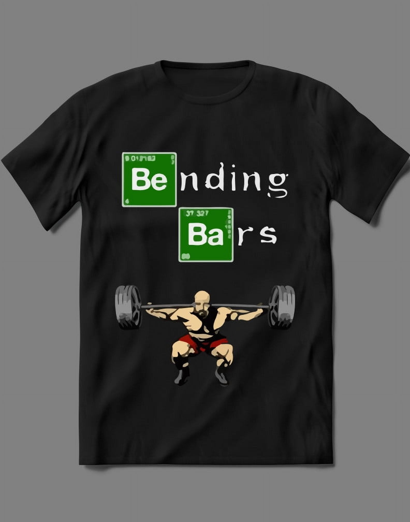 BENDING BARS GYM BREAKING GRAPHIC MENS T SHIRT WORKOUT NEW BLACK - Walmart.com