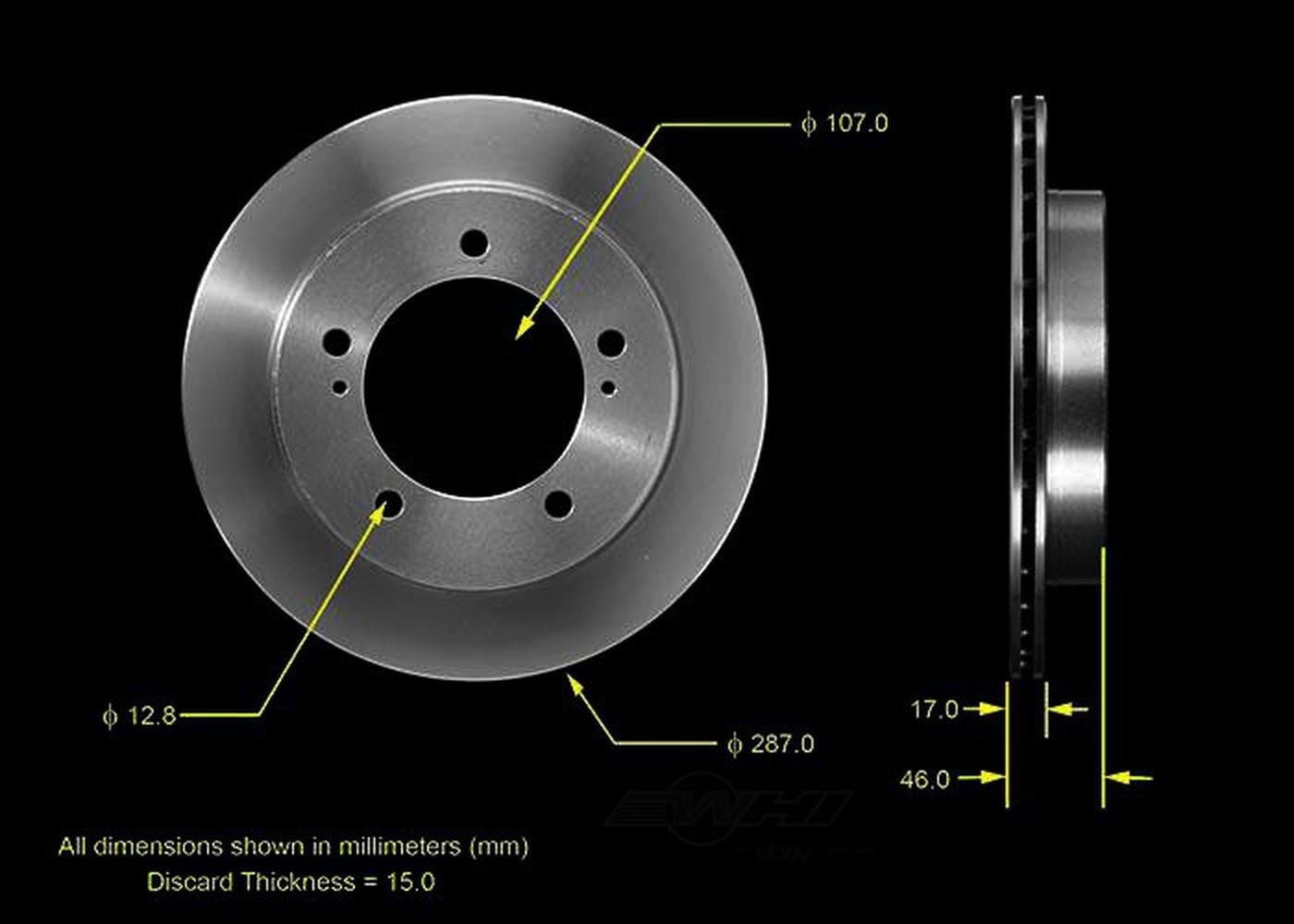 BENDIX PRT1732 Bendix Brake Rotor Fits select: 1996-1997 GEO TRACKER ...