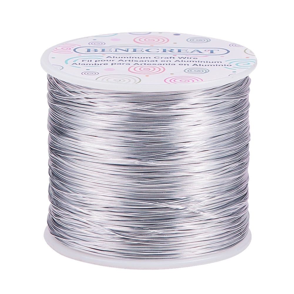 BENECREAT 20 Gauge 770Feet Silver Aluminum Wire Anodized Jewelry Craft ...