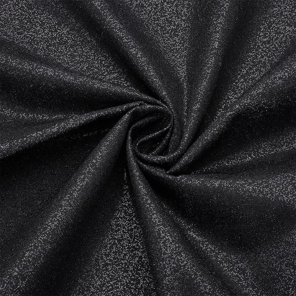 BENECREAT 45.27x43.3Inch Black Cotton Interfacing Fabric, Woven Cotton Iron-On Fusible ...