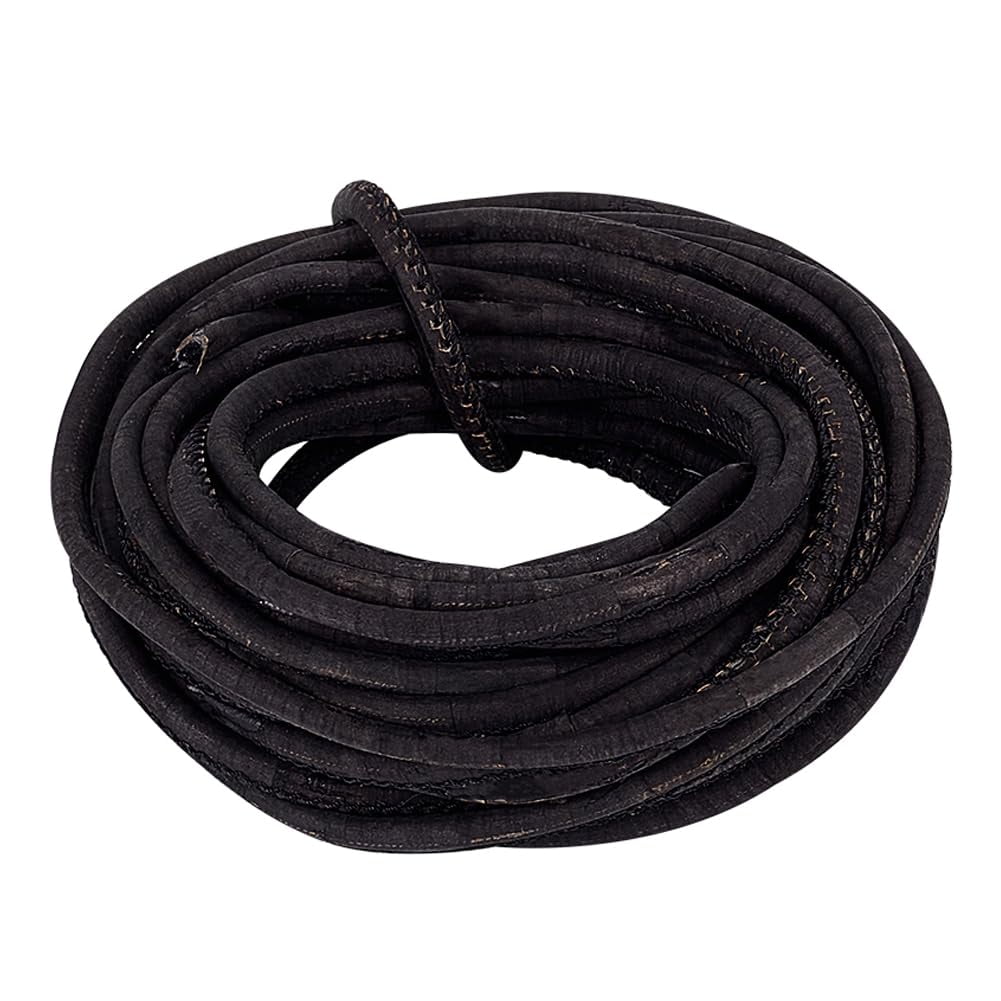 BENECREAT 6.56Yard Round Black Cork Rope, 1/8 inch Cork Wood String ...