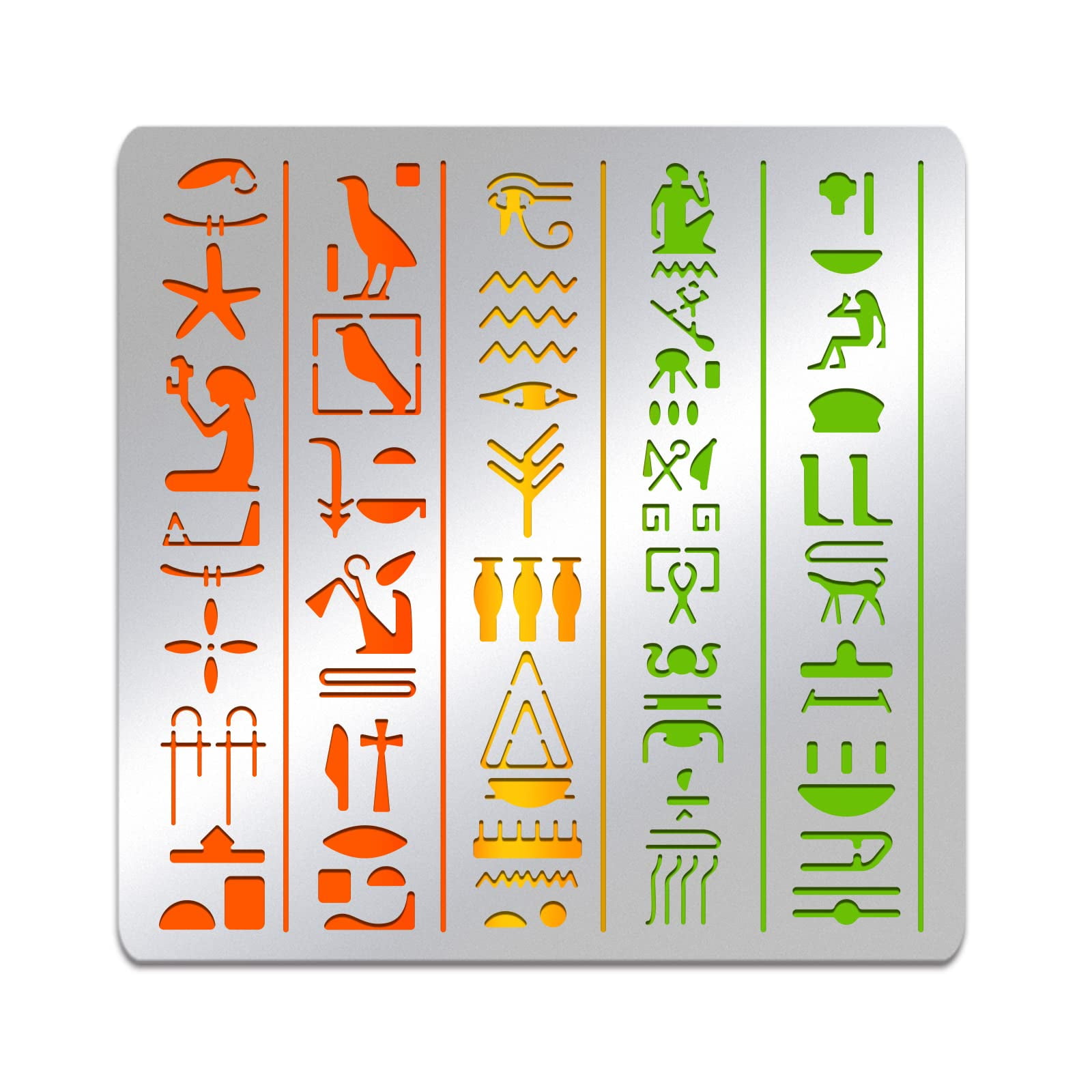 BENECREAT Egypt Icon Stencils, EC36 6x6 Inch Egypt Elements Stainless ...