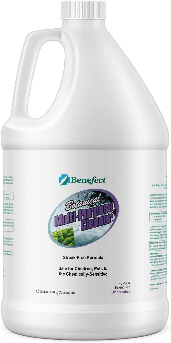 BENEFECT Botanical Multi-Purpose Cleaner, 1 Gallon, Unscented, Safe for ...