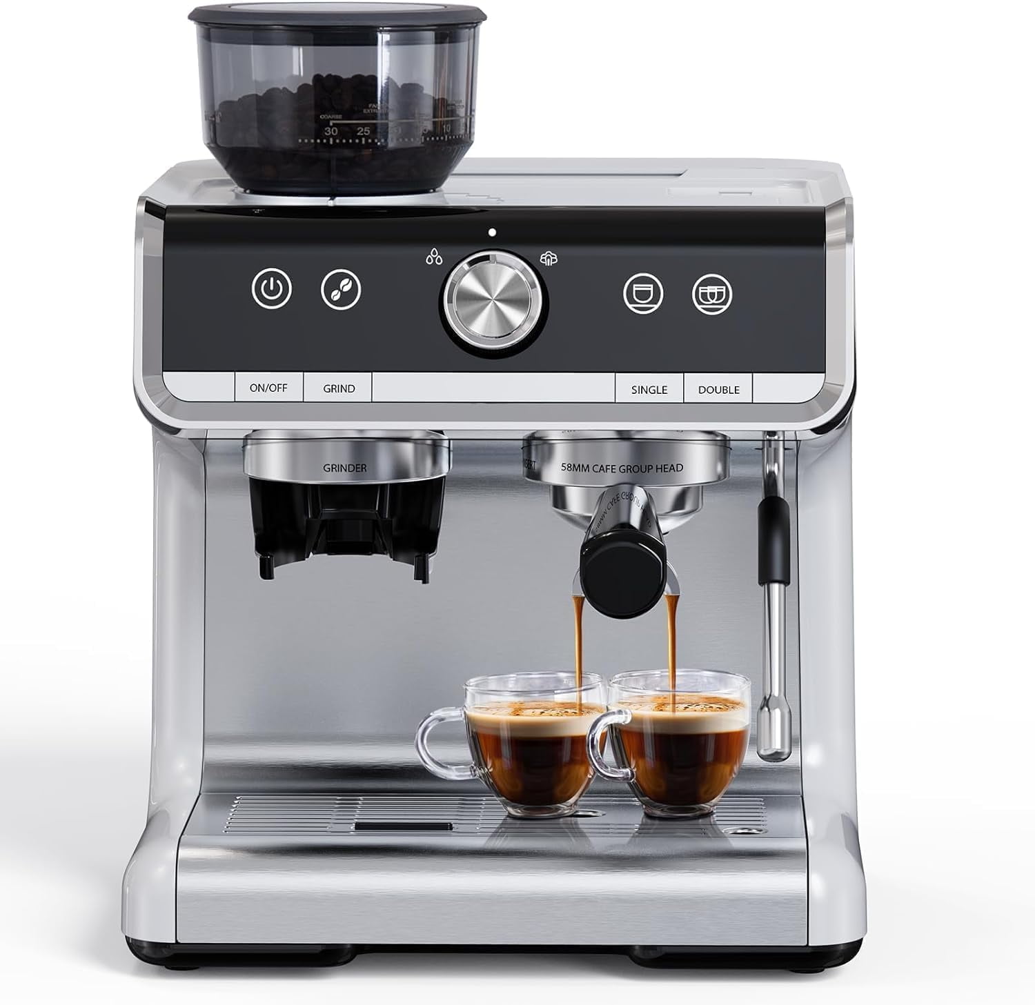 BENESKY 20 Bar Espresso Machine, Semi-Automatic Espresso Maker with ...