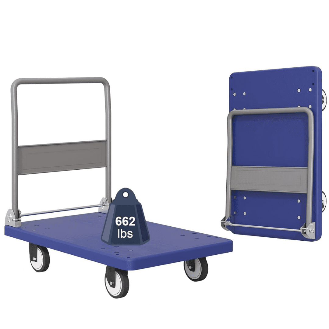 BENESKY Foldable Platform Truck Push Dolly 662 lb. Weight Capacity, 360 ...