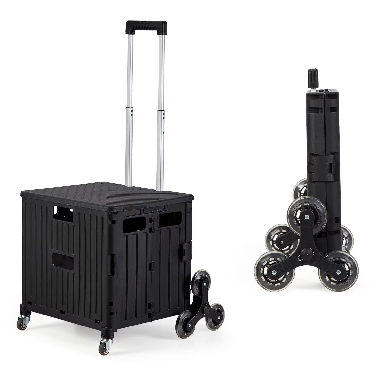 BENESKY Folding Utility Cart Stair Climber Wheeled, Collapsible Rolling ...