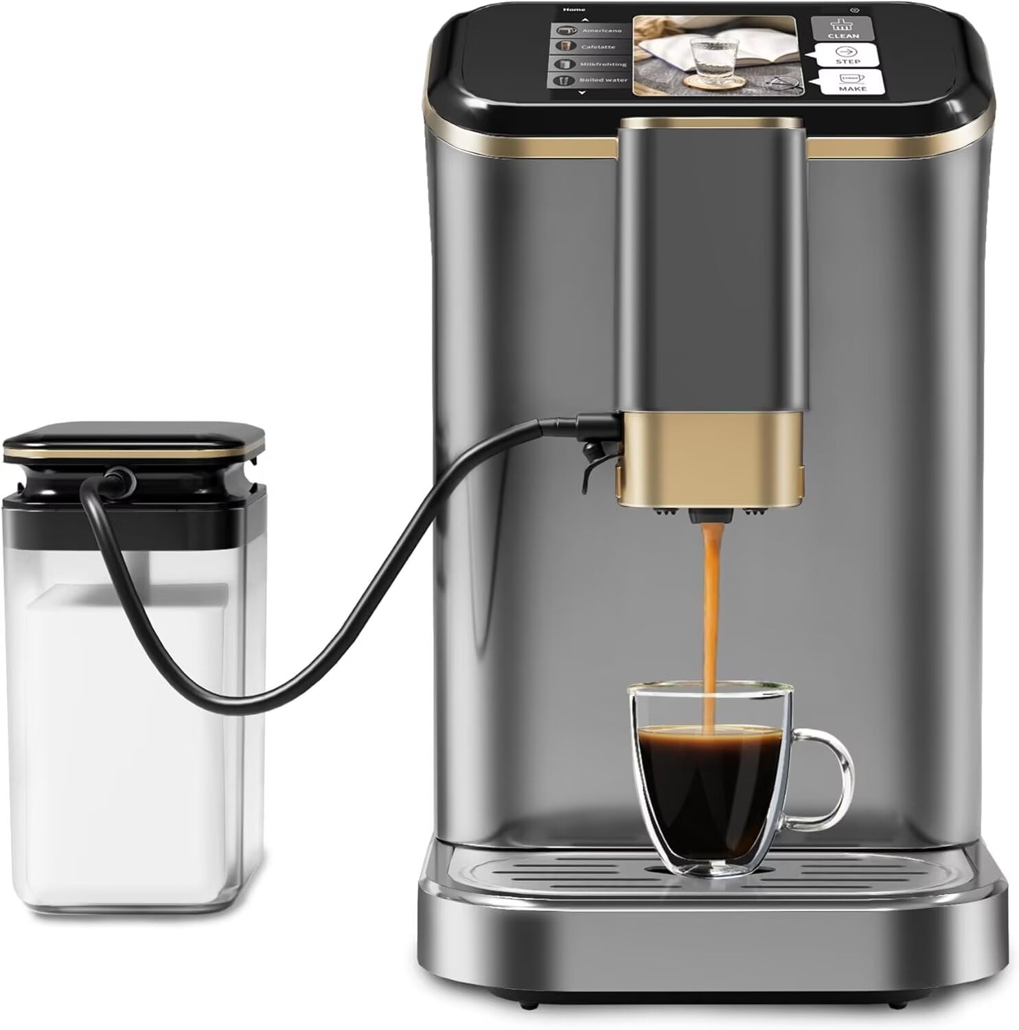 BENESKY Fully Automatic Espresso Machine with Built-in Grinder and ...