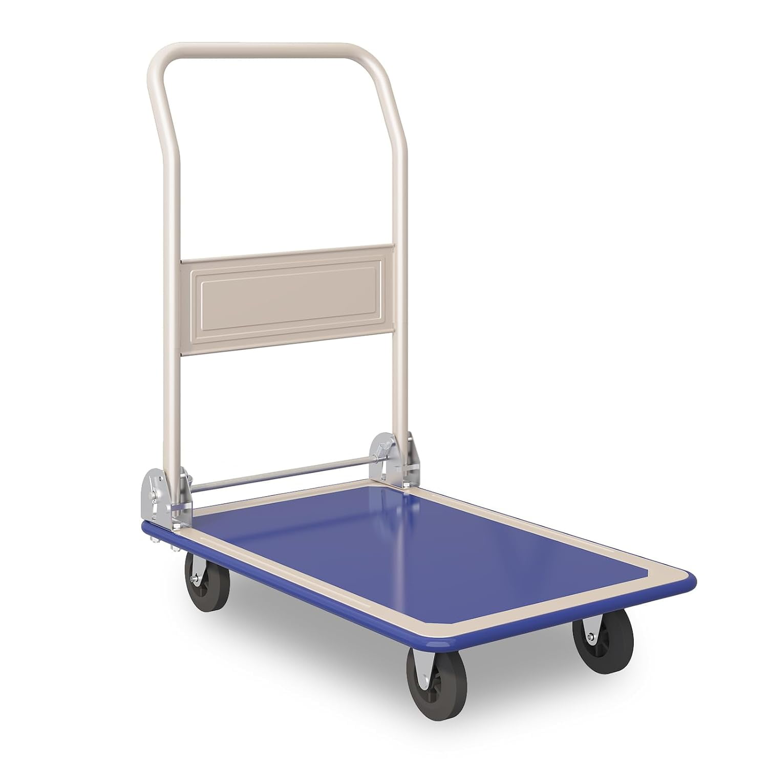 BENESKY Push Cart Dolly Platform Hand Truck with Swivel Wheels, Heavy ...