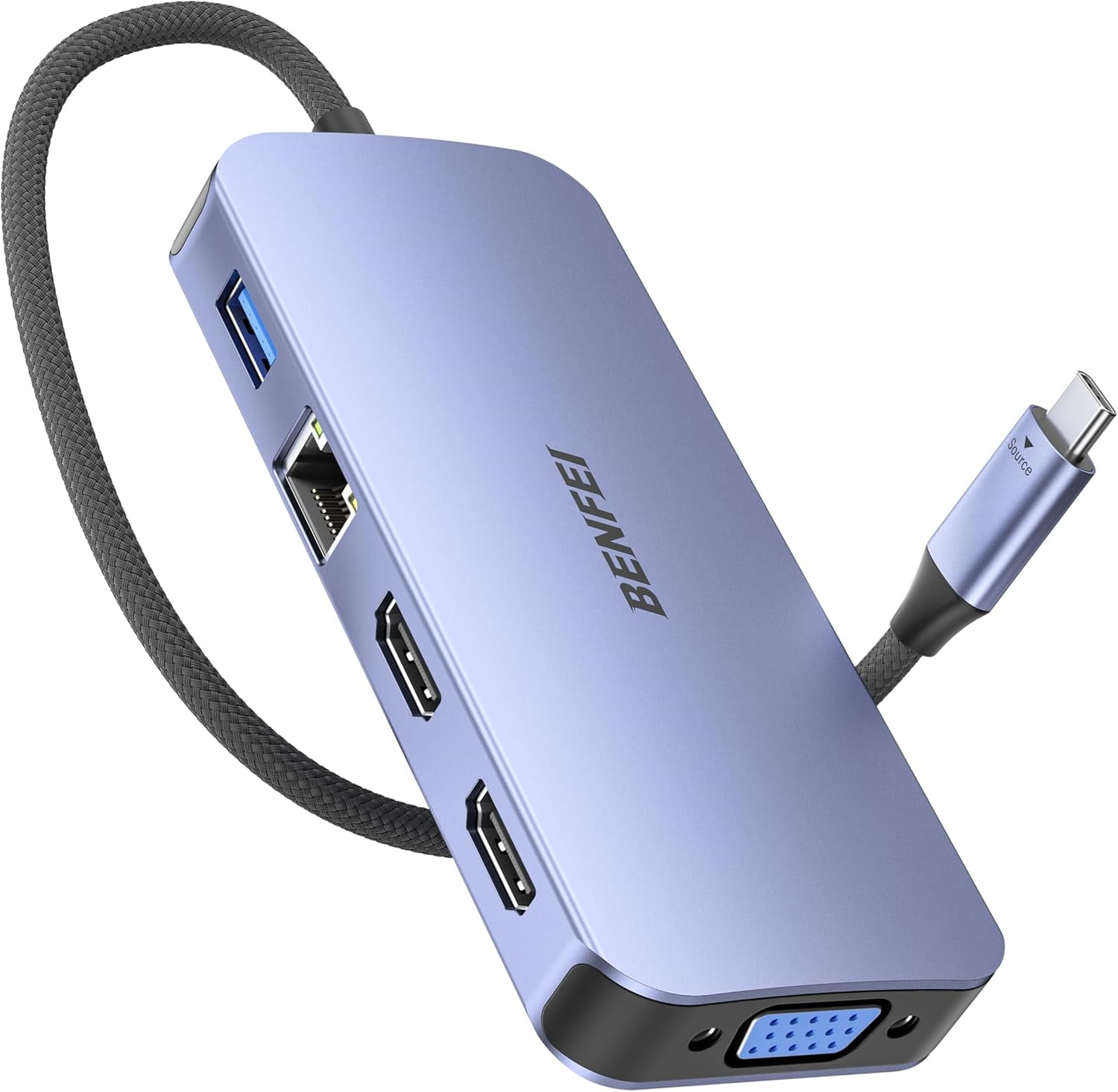 BENFEI 11-in-1 USB C Hub Triple Display Docking Station Dual HDMI, VGA, 3*USB 3.0, 1Gbps ...