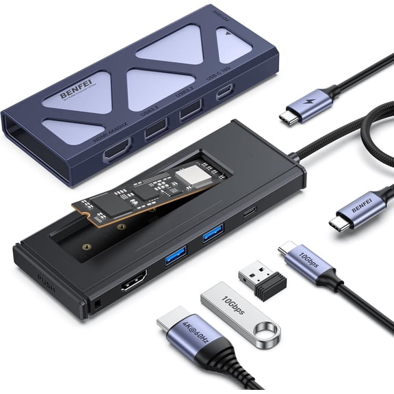 10 Gbps USB C Hub, USBC Splitter with 4*USB 3.2 and 100W PD Port, Fast ...