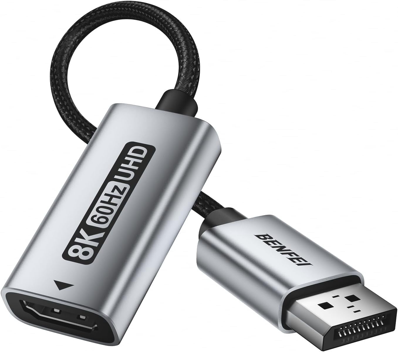 BENFEI DisplayPort 1.4 to HDMI 2.1 Adapter 8K@60Hz/4K@240Hz/1080P@480Hz ...