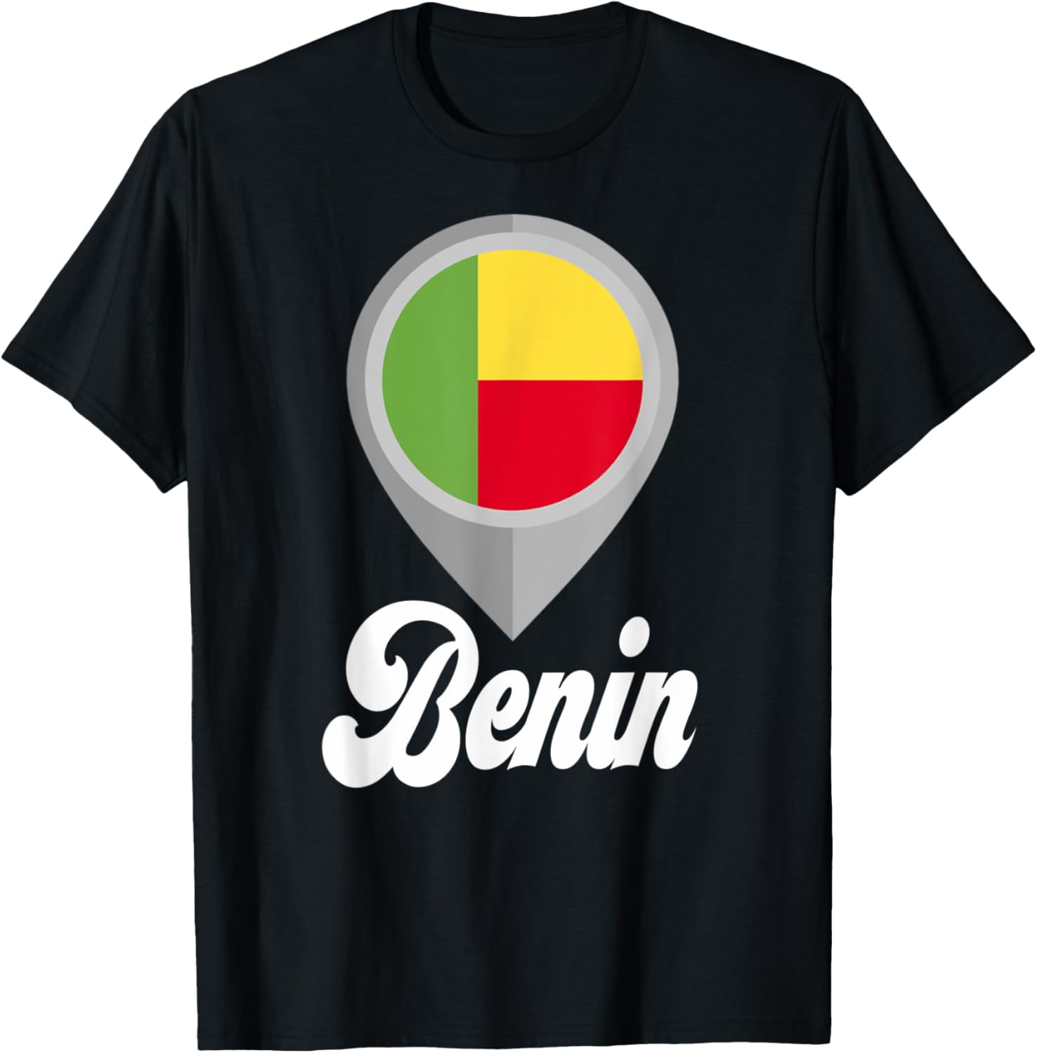 BENIN Flag PIN Tshirt I Love BENIN Travel Tee T-Shirt - Walmart.com