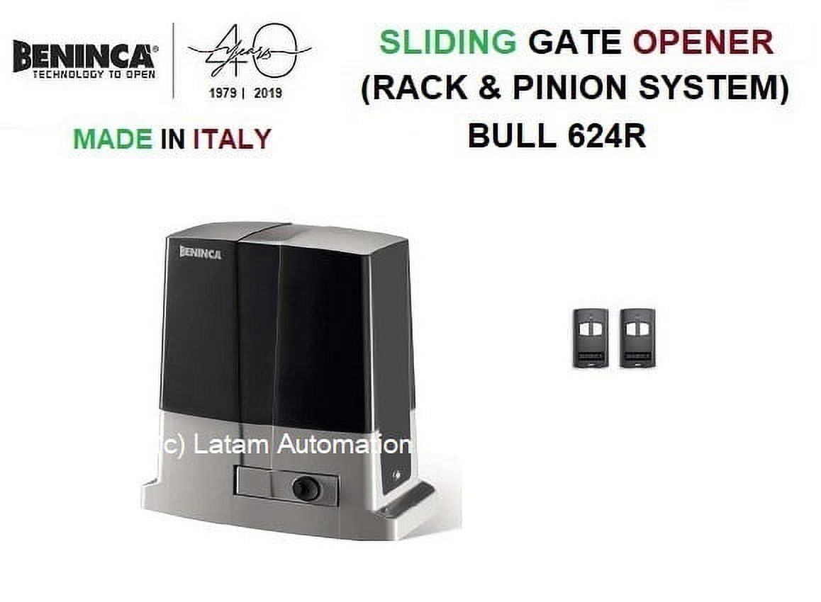BENINCA SLIDE GATE OPENER / OPERATOR BULL624R (1 BULL624R & 2 LONG ...