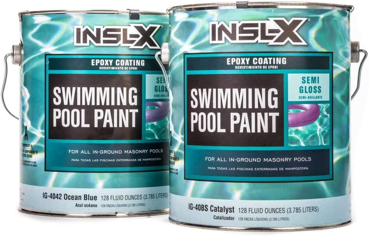 BENJAMIN MOORE & CO-INSL-X IG4042S99-2K Gallon Blue Epox Pool Paint, 1 ...