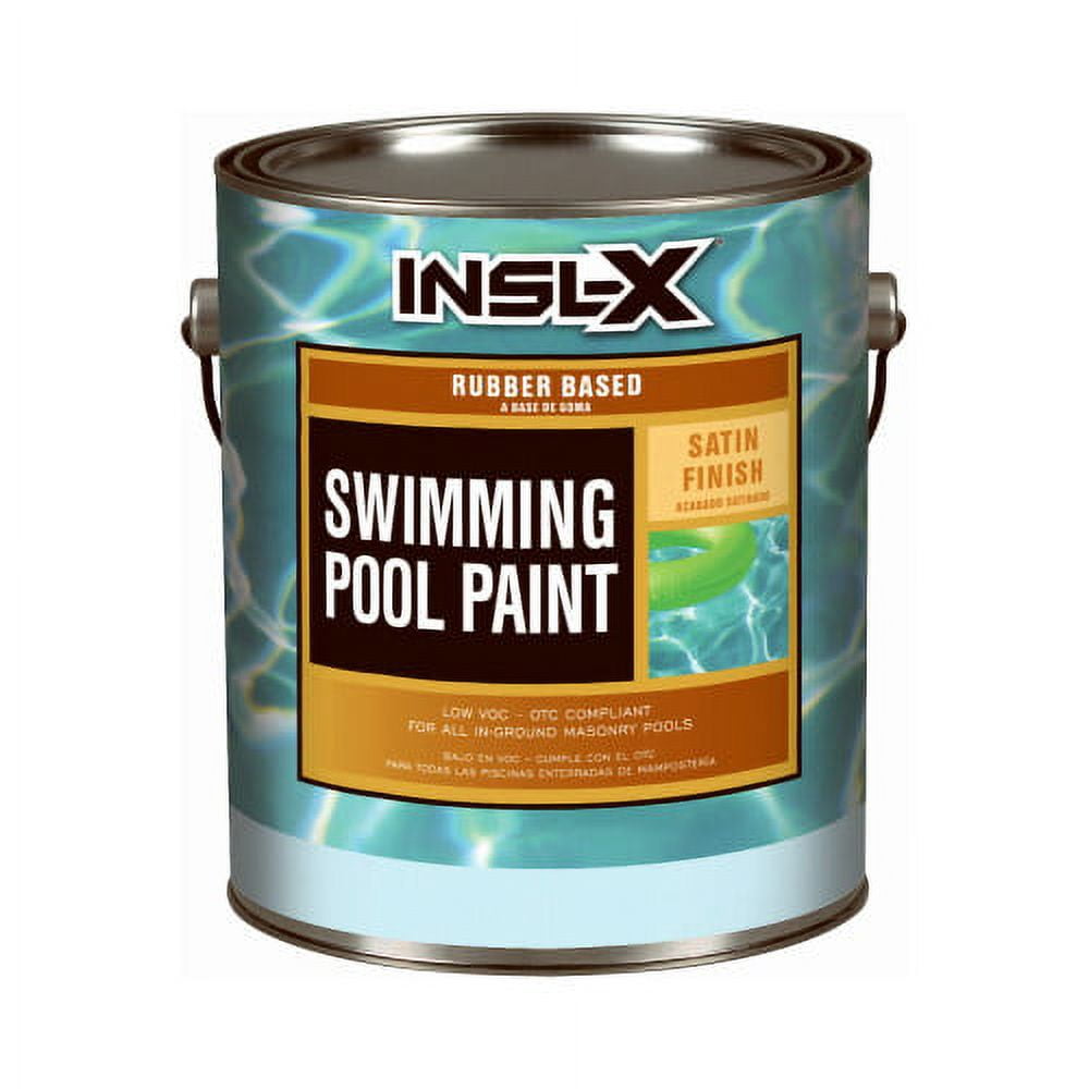 BENJAMIN MOORE & CO-INSL-X RP2724092-01 Gallon Blue Rubber Pool Paint ...