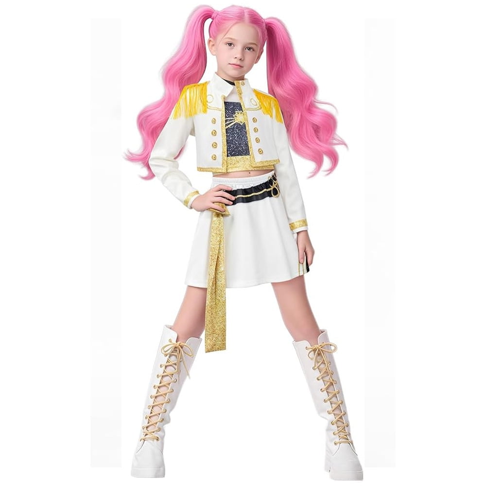 BENJAMJAM 2-9Y Pop Star Inspired Costume Set - White Cropped Jacket ...
