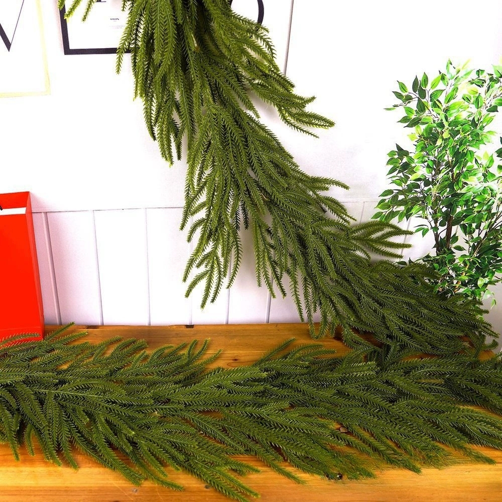 BENSIN Christmas Vine Soft Rubber PE Material Pine Needles Norfolk Pine ...