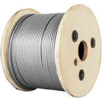 VEVORbrand 1/8" x 500ft Wire Rope Cable, Stainless Steel Rope, 7x7 ...