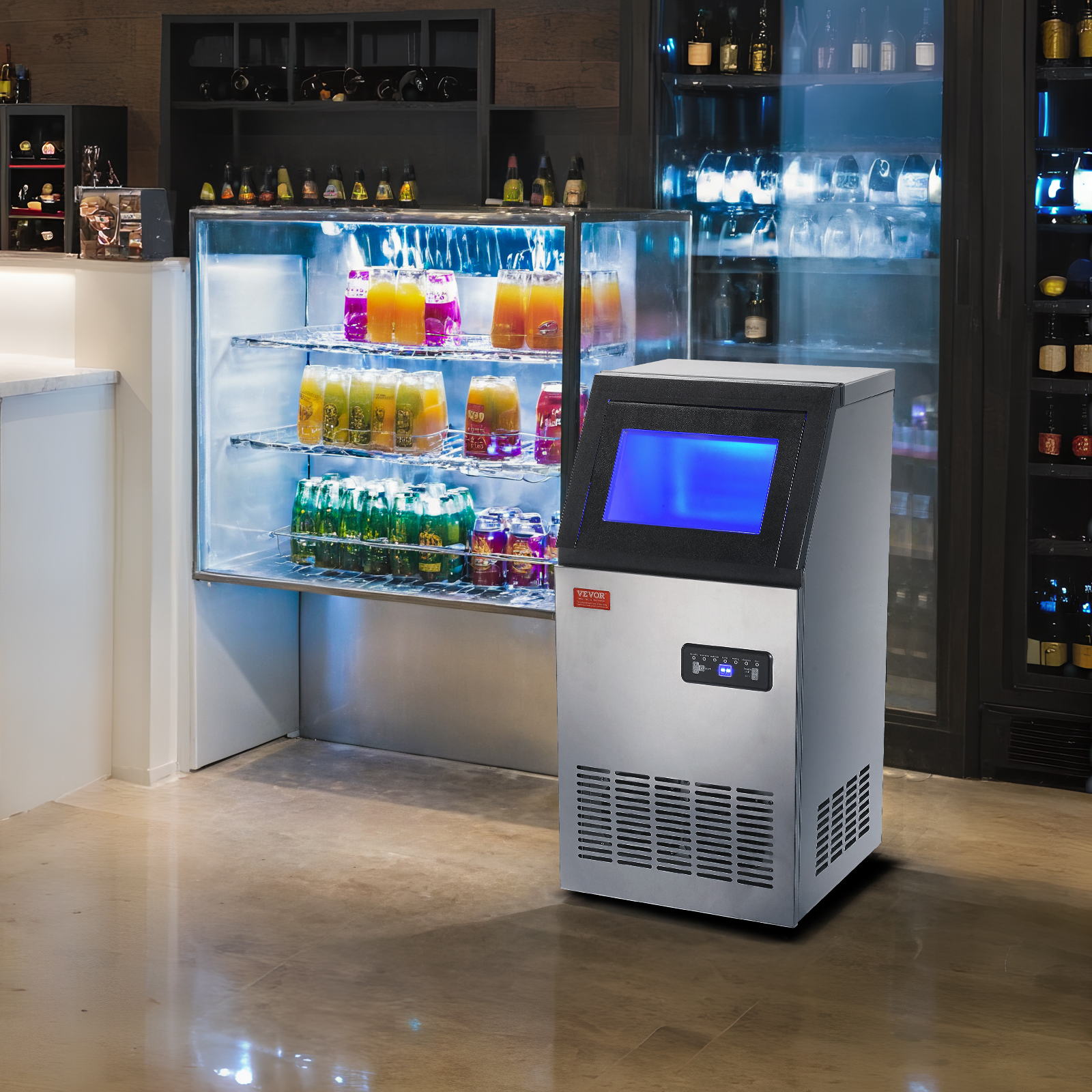 Built-in Portable Auto Commercial Ice Maker for Restaurant Bar 130lb ...