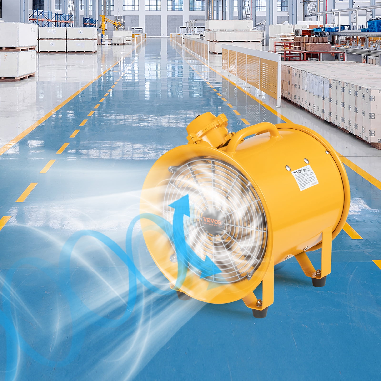 BENTISM 12" Extractor Fan Blower Portable 9.8ft Power Cord Ventilator ...