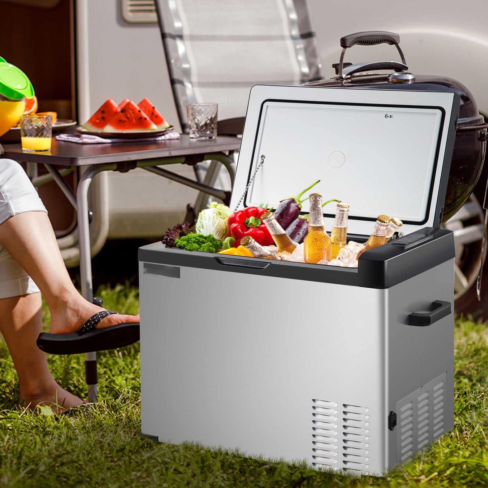 VEVOR 12volt Car Refrigerator Portable Freezer 42Qt Camping ...