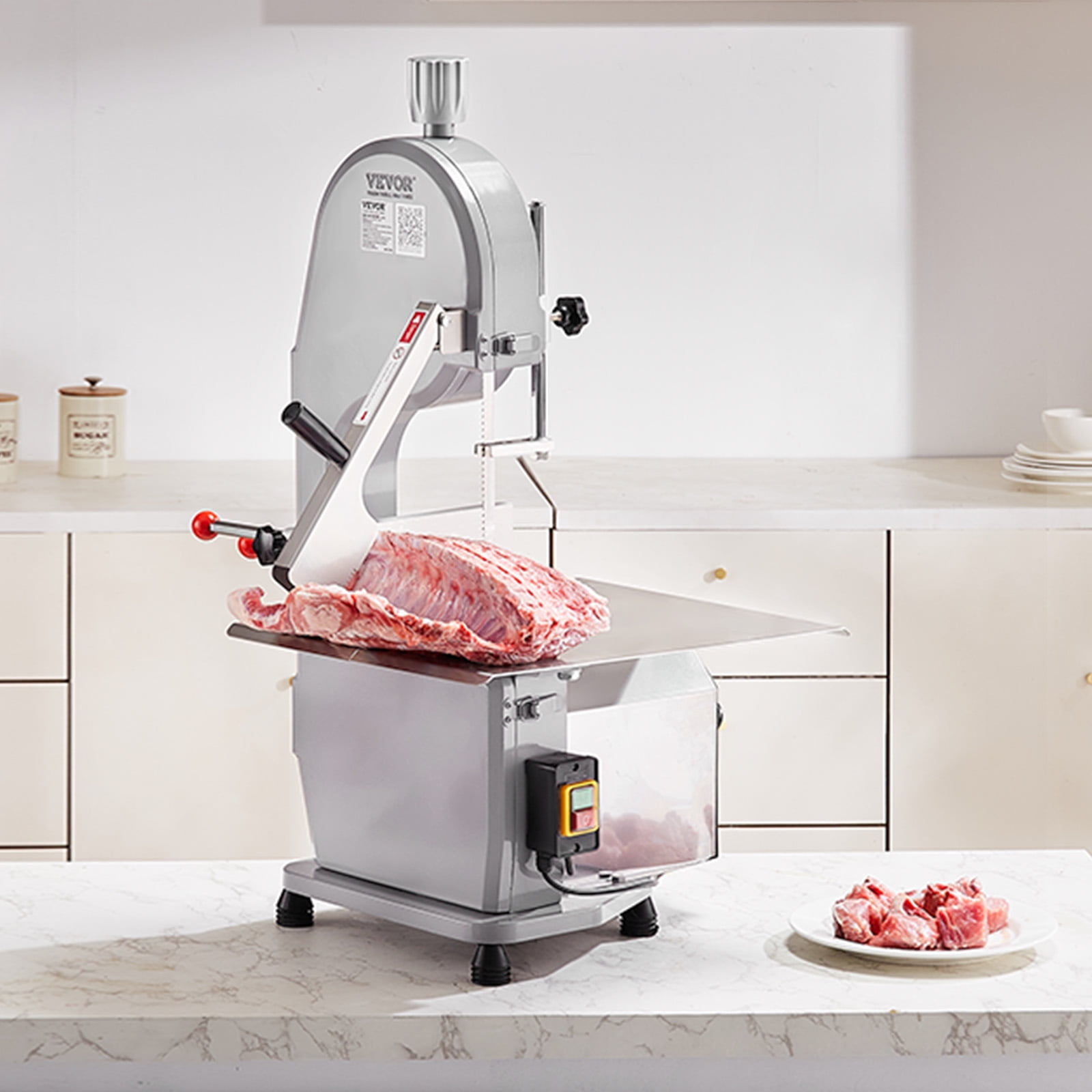 BENTISM 1500W Commercial Electric Meat Bandsaw Stainless Steel Bone ...