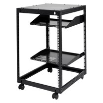 SKYSHALO 20U 4-Post Open Frame Server Rack with Network Enclosure ...