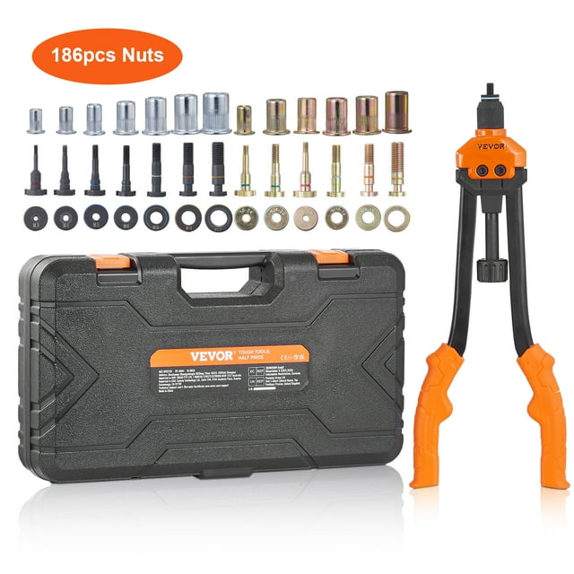 BENTISM 16" Rivet Nut Tool Kit, 13 Metric & SAE Mandrels, 186 Rivet ...