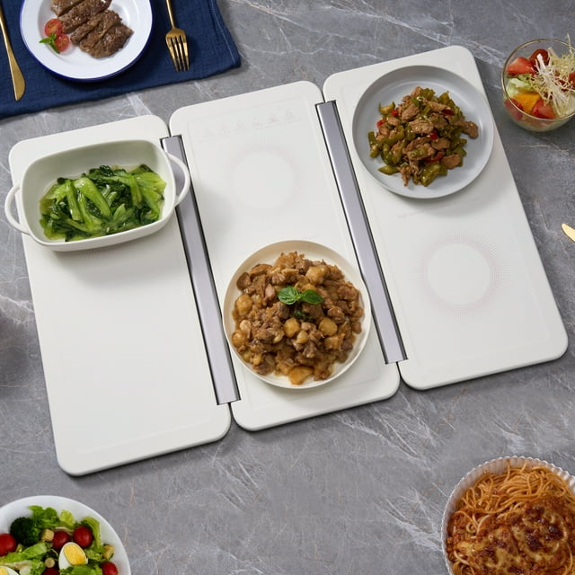 "BENTISM Large Electric Food Buffet Server, 240W Foldable Warming Tray ...