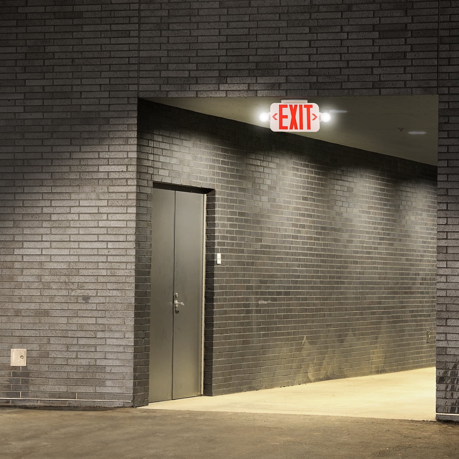 BENTISM 2 Pack LED Exit Sign Emergency Light with Battery Backup 2 ...