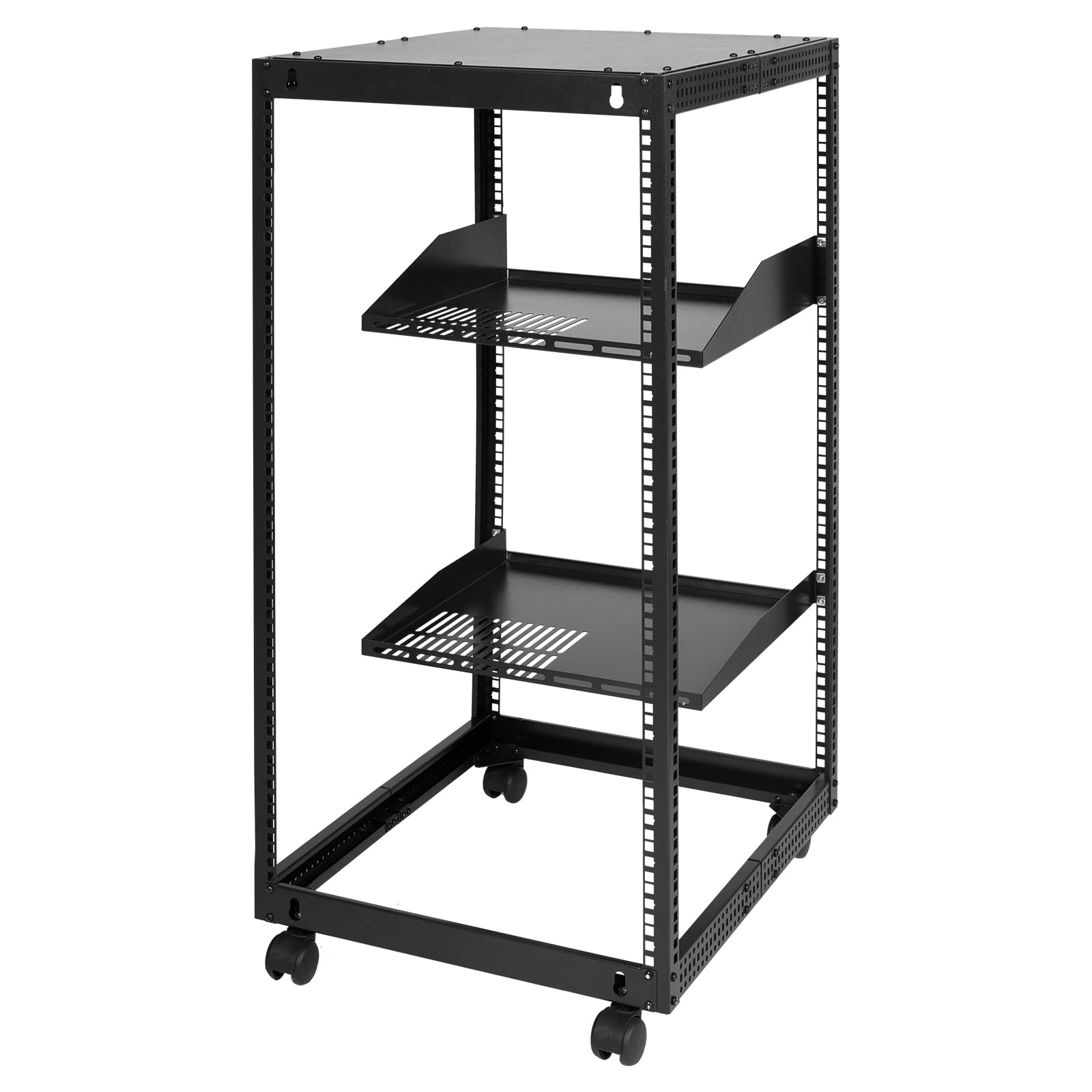 BENTISM 20U Open Frame Server Rack, 15''-40'' Adjustable Depth, Free ...