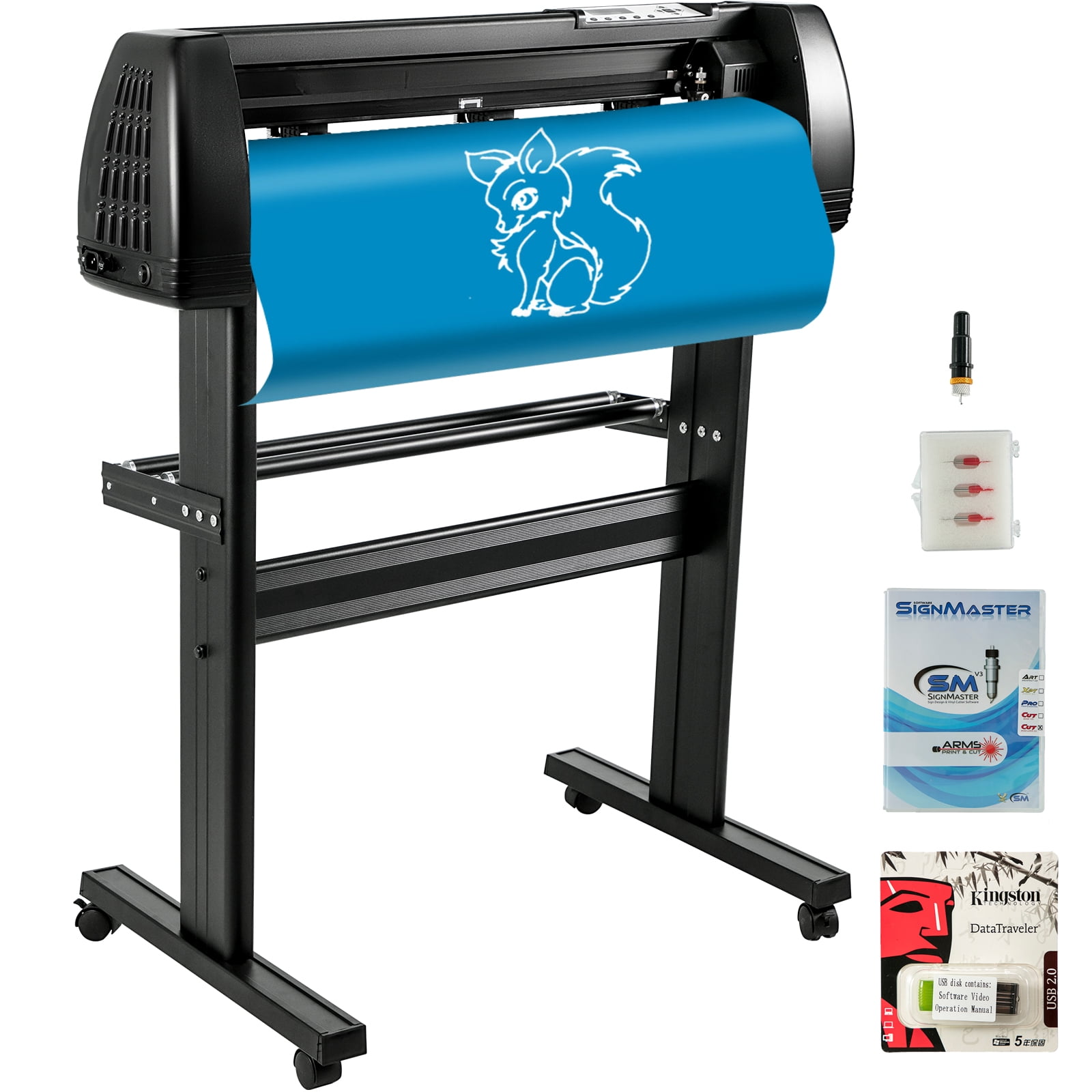 BENTISM 28in Vinyl Cutter Machine w/ Floor Stand Vinly Plotter Tool Kit ...