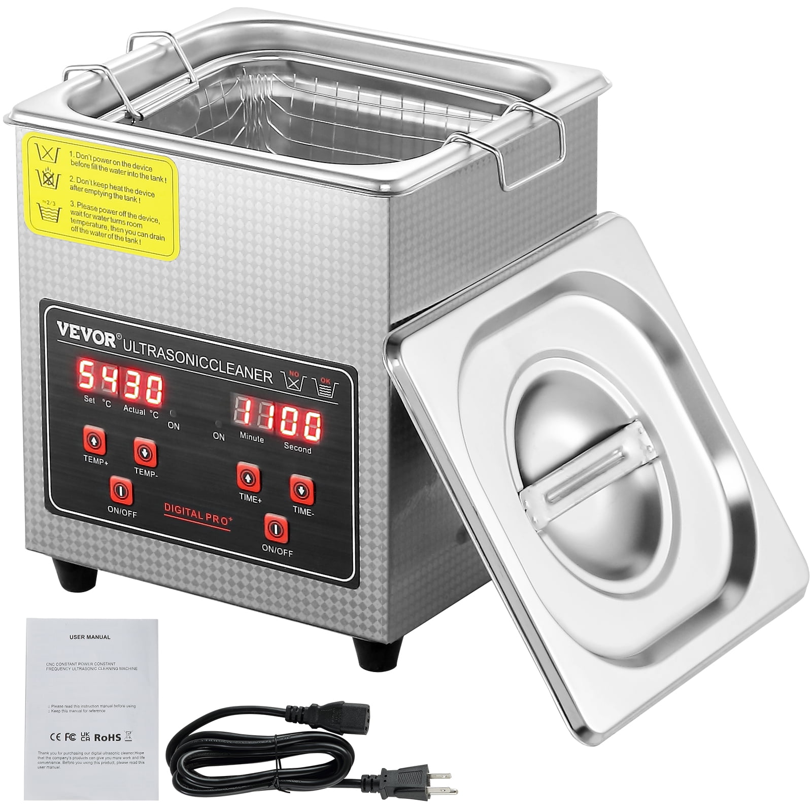 BENTISM 2L Ultrasonic Cleaning Machine 304 Industrial Grade Jewelry ...