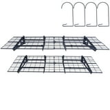 BENTISM Metal 2PCS 4x2 ft Heavy Duty Wall Mounted Garage Storage ...