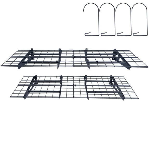 BENTISM Metal 2PCS 4x2 ft Heavy Duty Wall Mounted Garage Storage ...