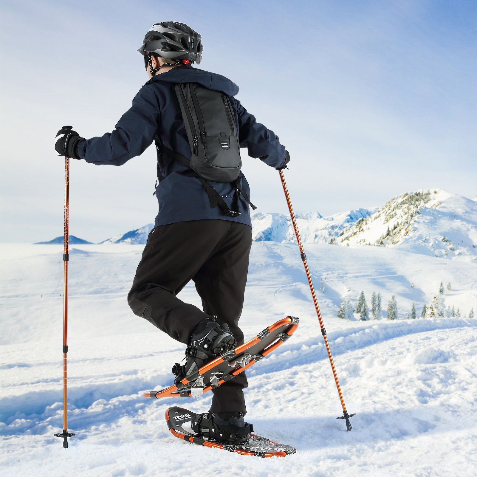 Lucky Bums Youth and Adult Snowshoes with Trekking Poles, Green, 14 ...