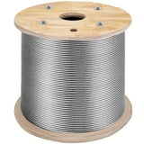 BENTISM 316 Stainless Steel Wire Rope Cable, 3/16", 1x19, 1000 ft reel ...