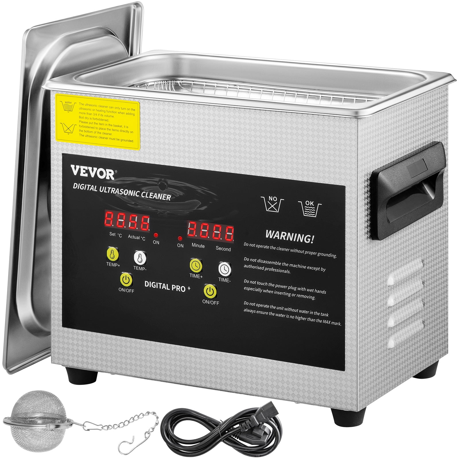 BENTISM 3L Digital Ultrasonic Cleaning Machine Heater Timer 200W 40KHz ...