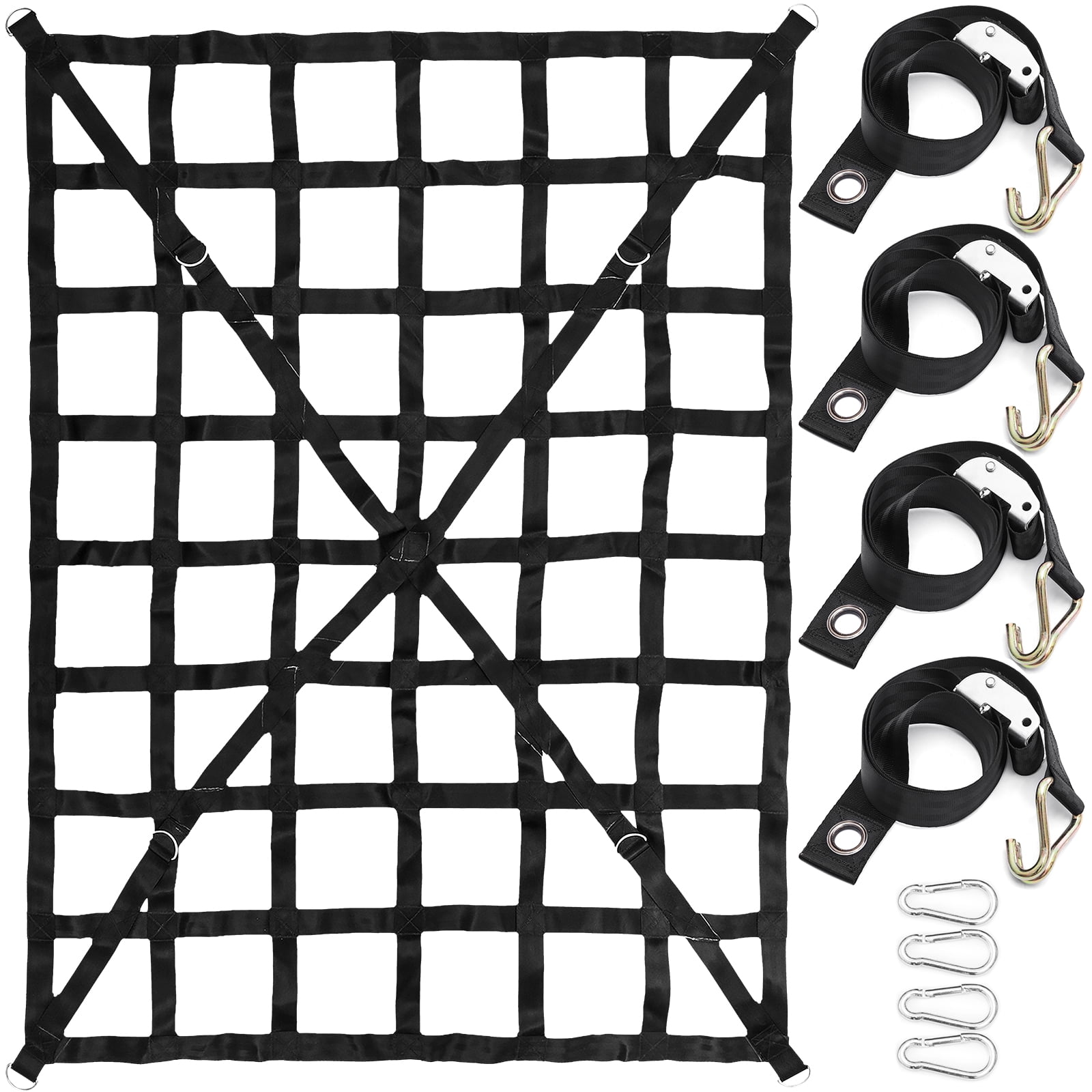 BENTISM Cross Strap Truck Cargo Net, with Cam Buckles & S-Hooks, Pickup ...