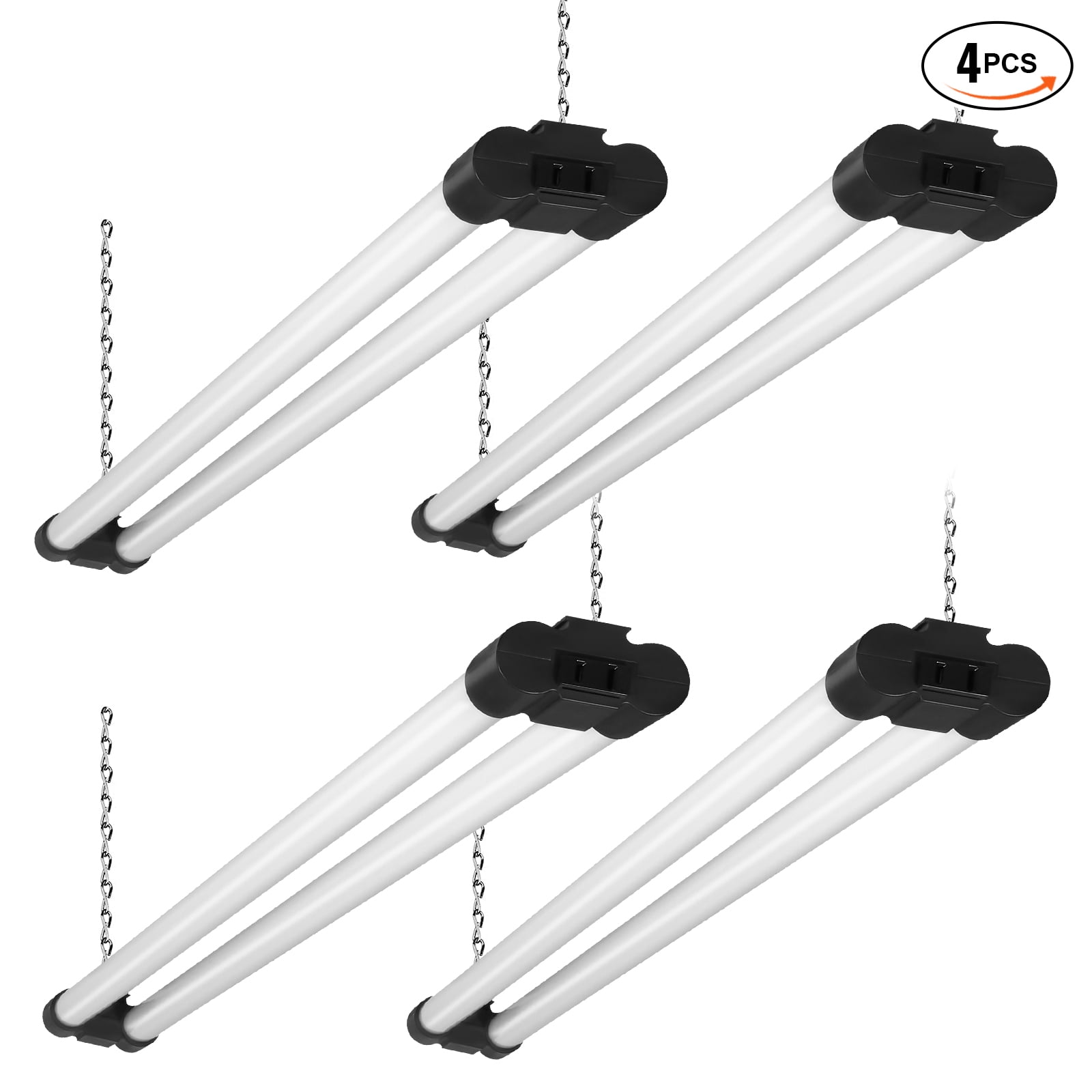 BENTISM 4 Pack LED Shop Light, 40W, 4 FT, Linkable, 4500 LM, for Garage ...