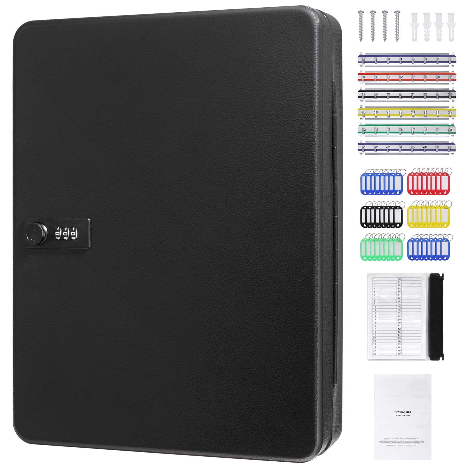 BENTISM Large 48-Key Security Safe Cabinet with Secure Combination Lock ...