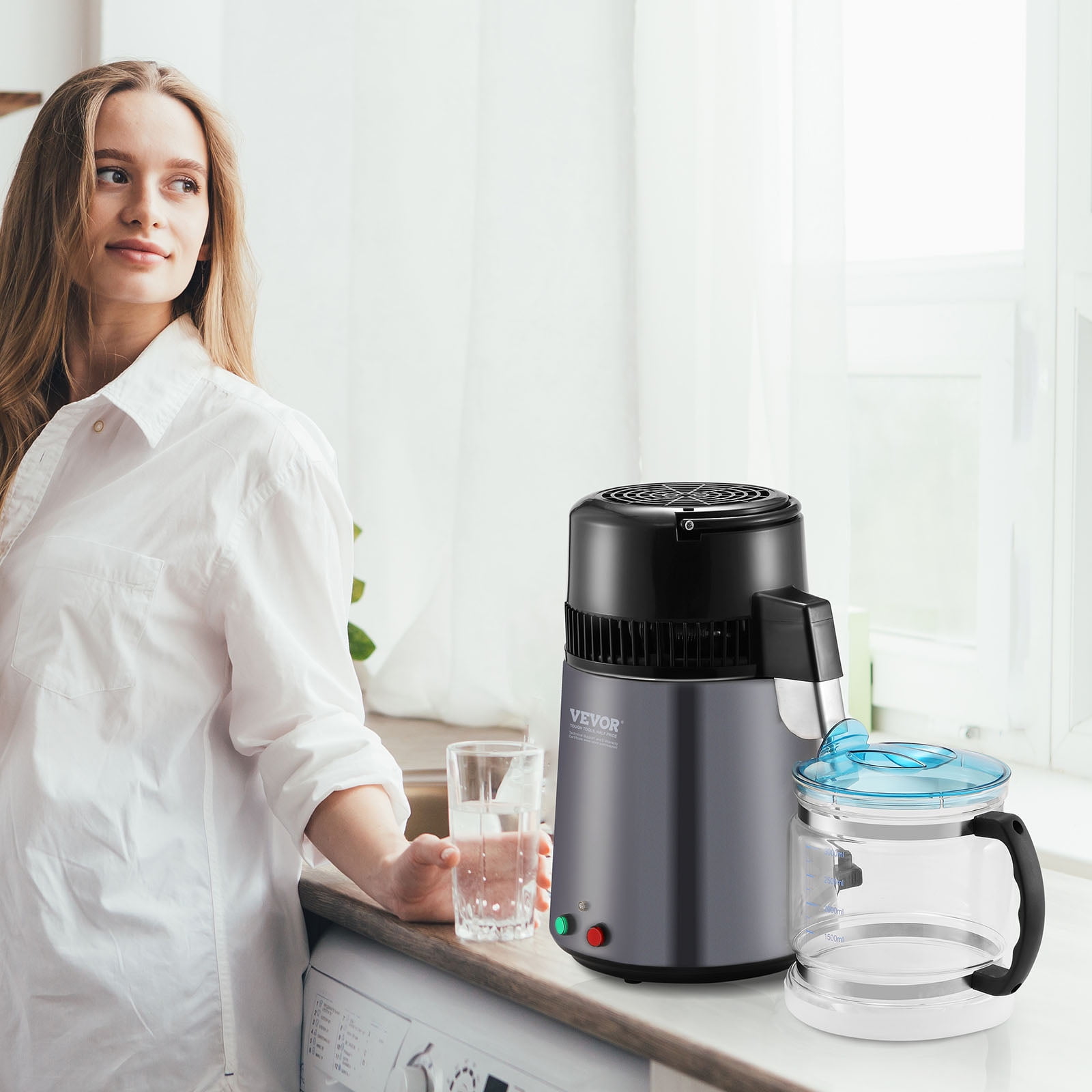 BENTISM 4L Water Distiller Purifier Machine Countertop Stainless Steel ...