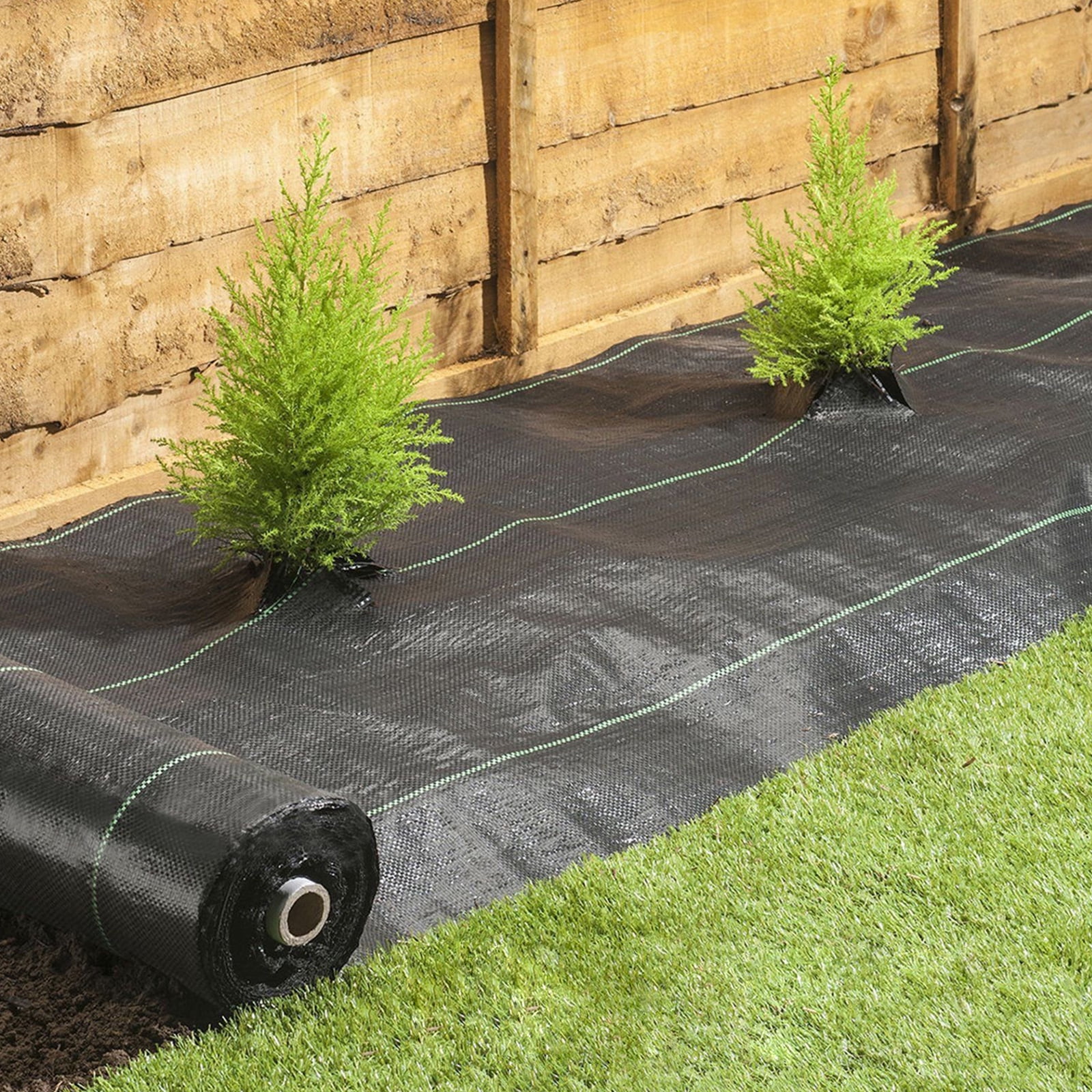 BENTISM 6.5x300 ft Heavy Duty PP Woven Weed Barrier Landscape Ground ...