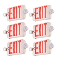 Spectsun 1 Pack Red & Green LED Exit Sign with Emergency Lights-Two LED ...