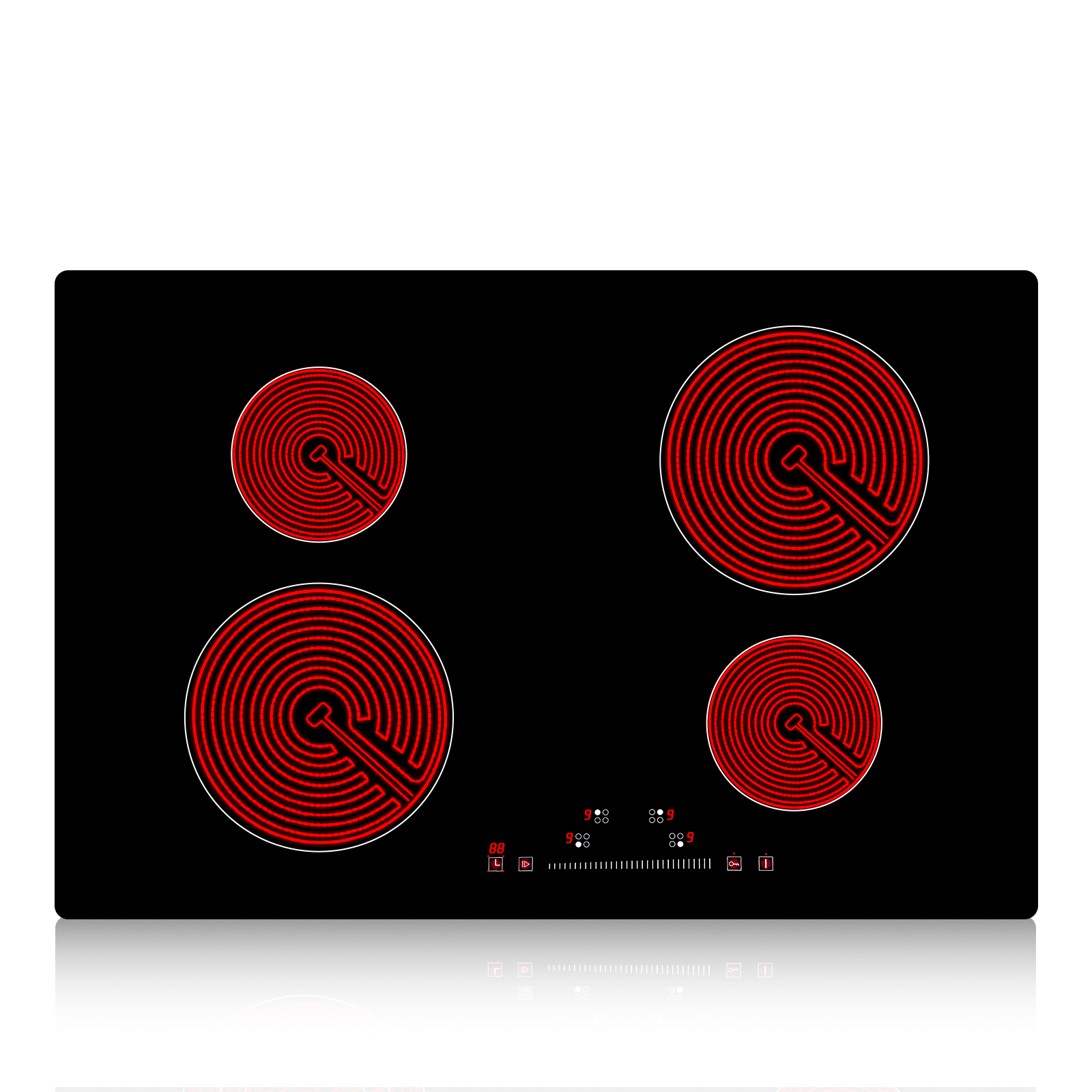 MegaChef Portable Ultra Lightweight Dual Coil Burner Cooktop, Matte ...